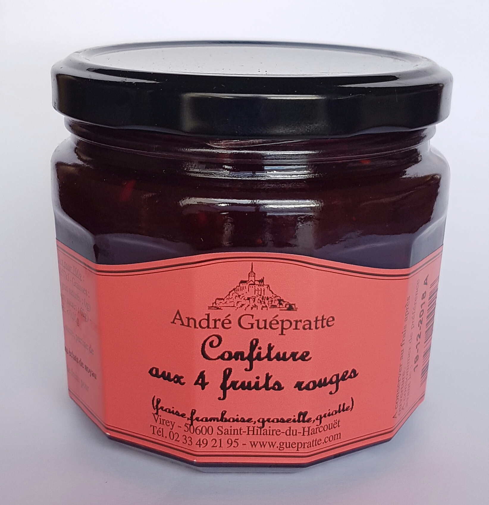 Confiture aux 4 fruits rouges Artisanale - André Guépratte